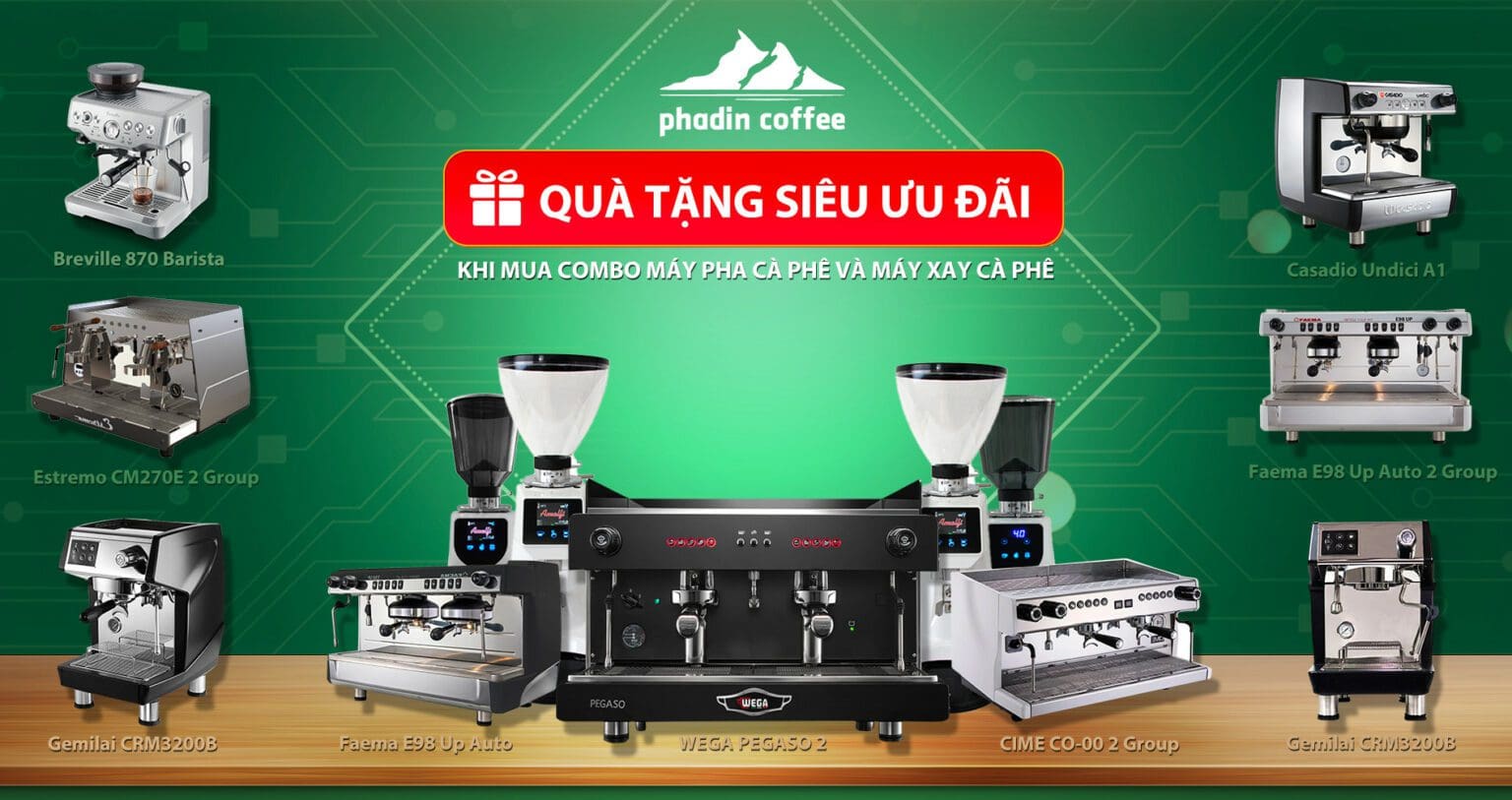 Máy pha cà phê bán tự động - Chính hãng tại Phadine Coffee