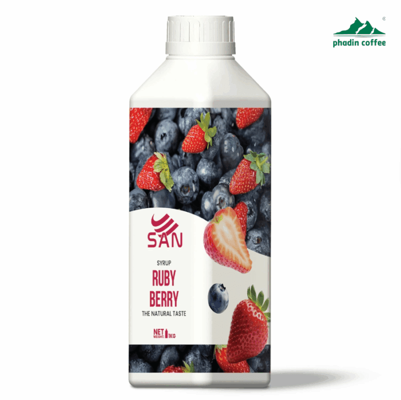 Syrup berry quả mọng 1 kg – Sắc đỏ quyến rũ | Phadin Coffee